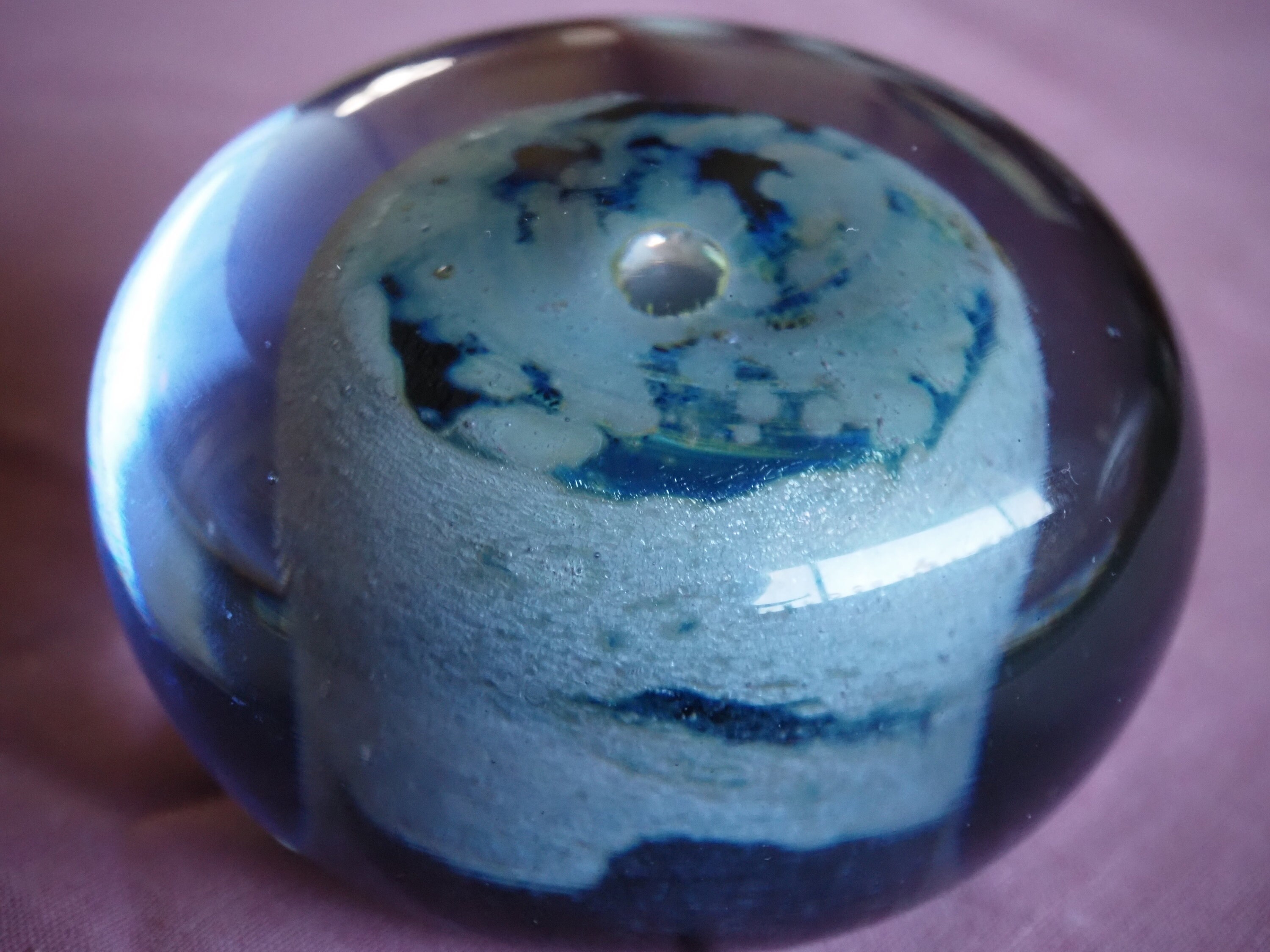 Unusual Round Glass Paperweight Signed by Maker and the Year 1972. - Etsy
