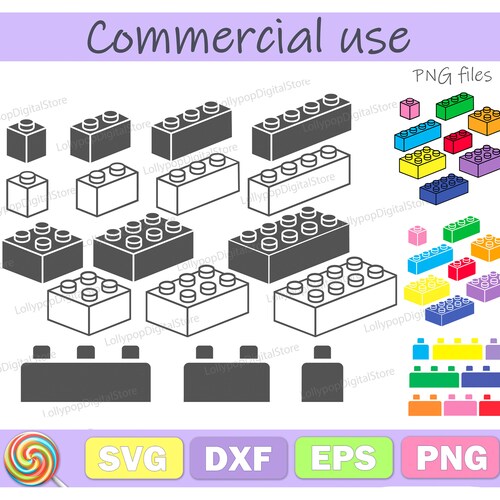 Building Blocks SVG Plastic Bricks Svg Building Blocks - Etsy