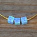 Opal Cube Necklace, Tiny 3mm Cube Opal Jewelry, Dainty Opal Charm ...