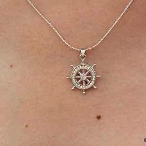 Ship Steering Wheel Necklace Elegant Classic Boat Wheel Pendant Quality ...