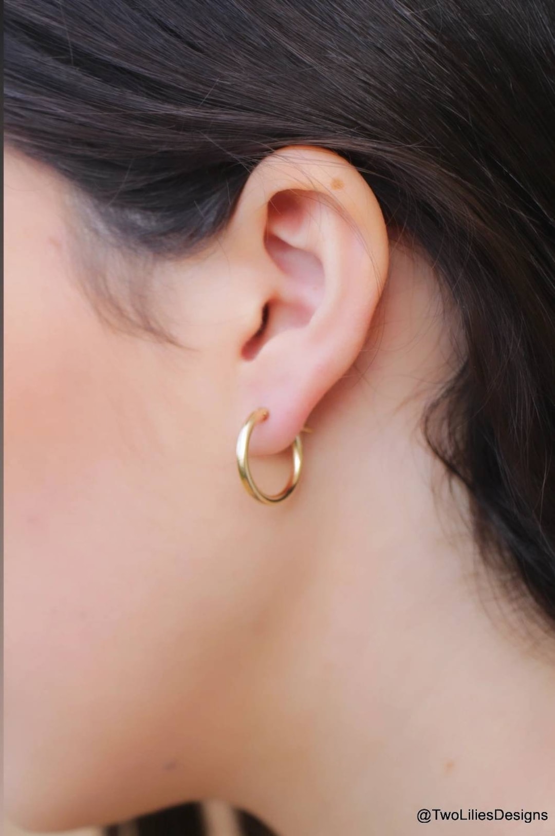 Gold Hoop Earrings, 18mm Gold Filled Hoops, Small Gold Hoop Earring ...