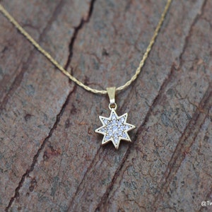 Little Gold Star Necklace, Sparkly Star Pendant, Gold Filled Chain ...