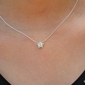 Small Star Necklace, Sparkly Elegant Little Star Pendant, Delicate ...