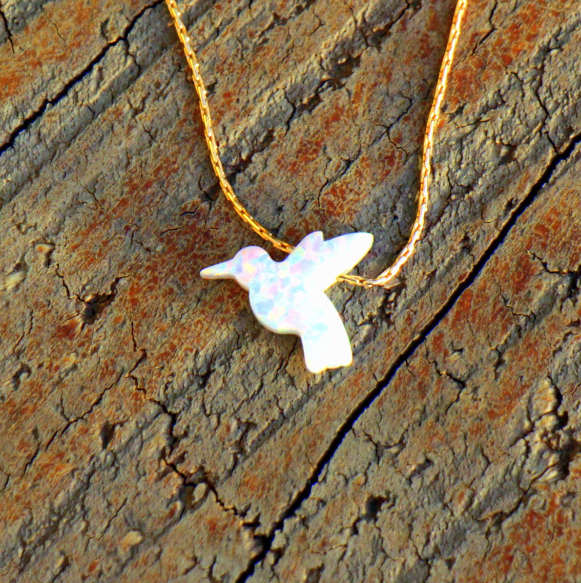 Bird Opal Necklace Hummingbird Opal Jewelry Dove Opal Choker | Etsy
