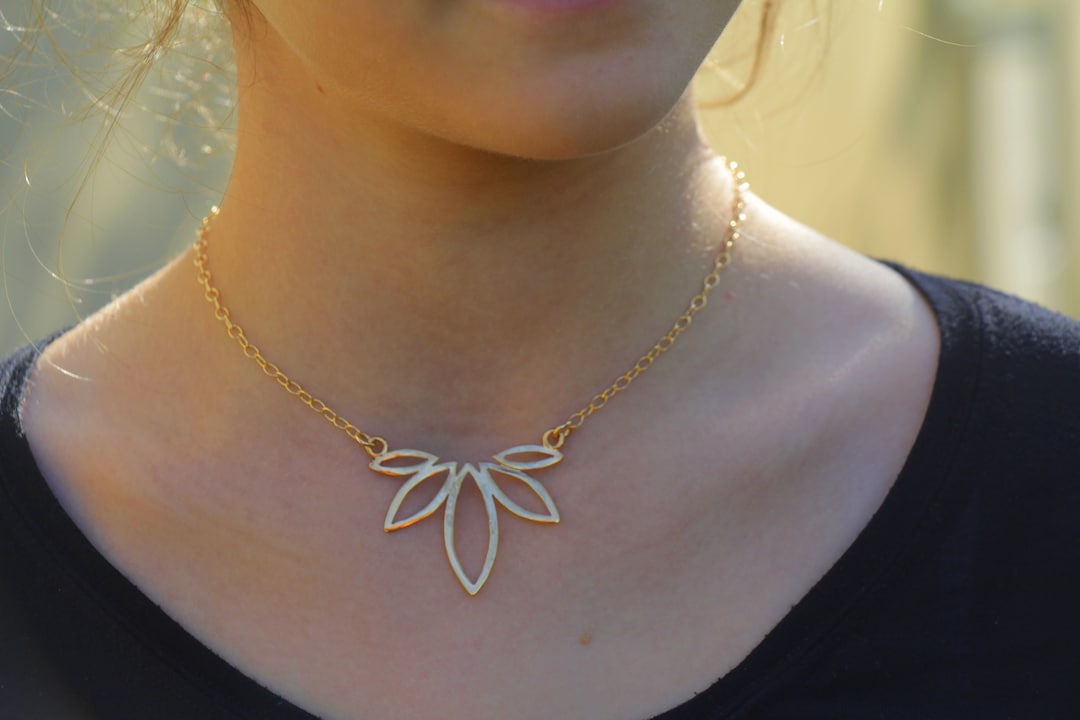 Gold Lotus Flower Necklace: 14K Gold Filled Chain, Floral Pendant - Etsy