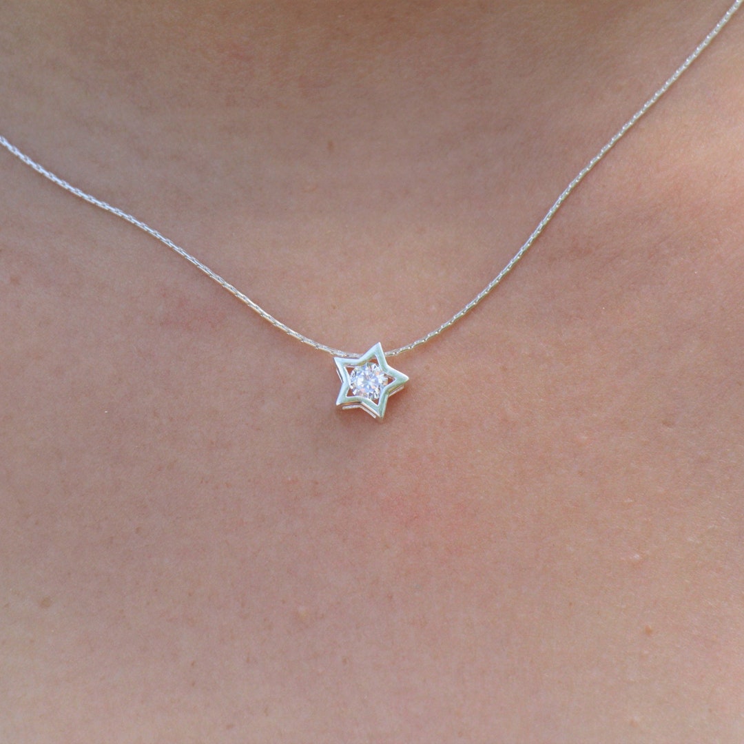Small Star Necklace, Sparkly Elegant Little Star Pendant, Delicate ...