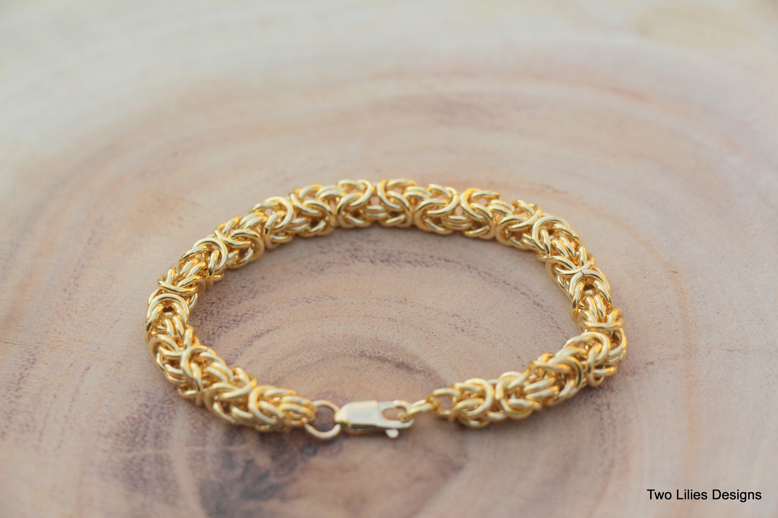 Gold Byzantine Bracelet Thick Heavy Gold Filled Chainmail - Etsy