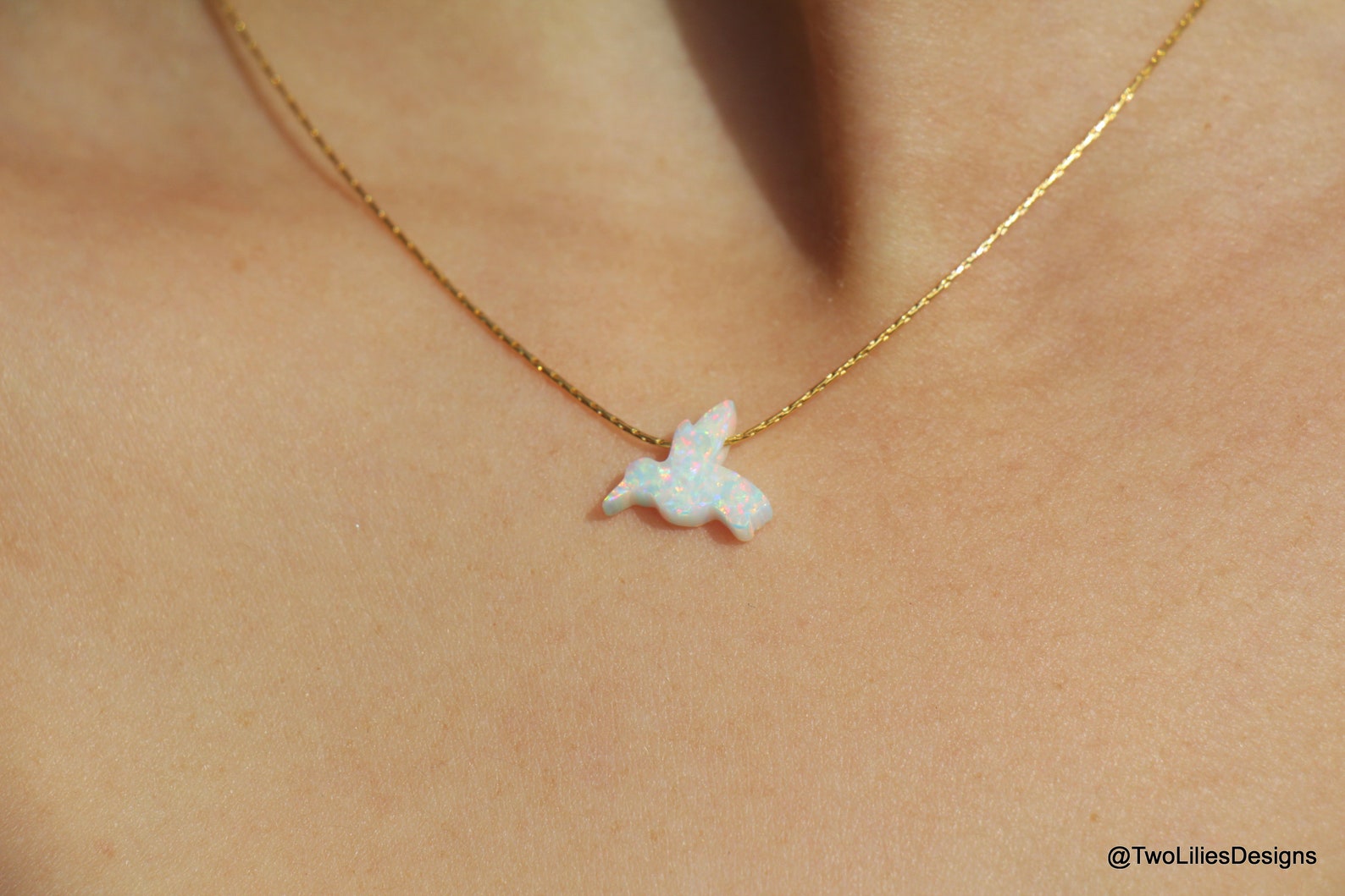 Bird Opal Necklace Hummingbird Opal Jewelry Dove Opal Choker - Etsy