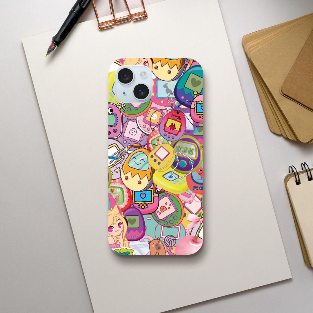 Y2K Phone Case, Tamogatchi, 2000s, Flip Phone, Gameboy and CD, Retro ...