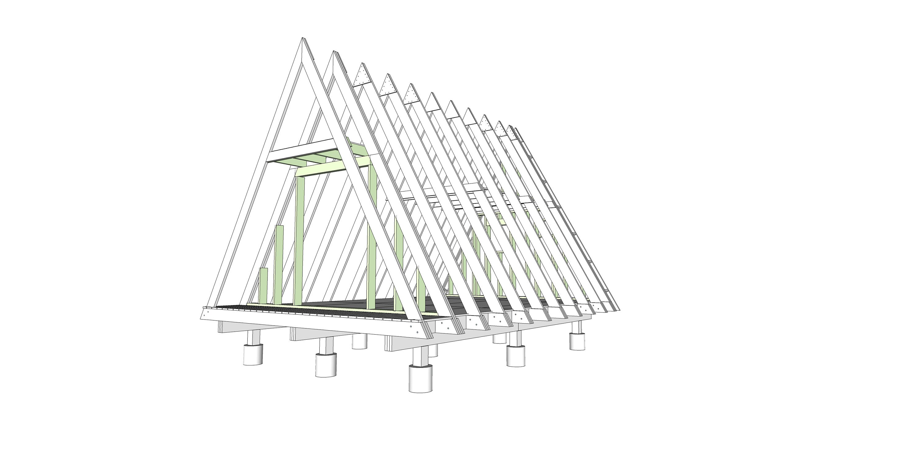 16'x20' A-frame Cabin Building Plan - Etsy Canada