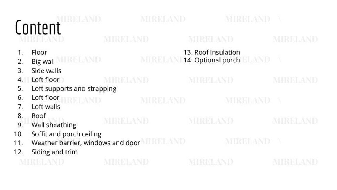 108 Sq Ft Cabin/bunkie With Loft Building Plan - Etsy