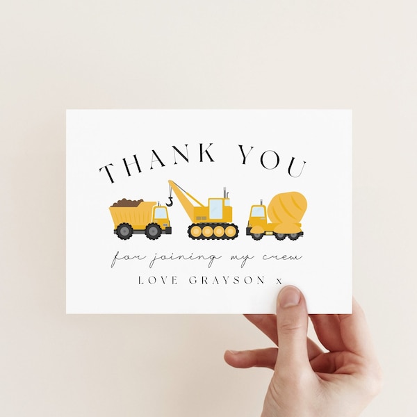Construction Thank You - Etsy