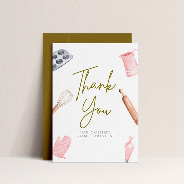 Chef Thank You Card - Etsy