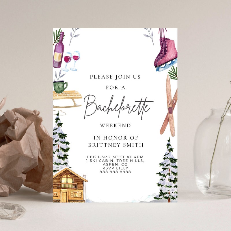 Ski Invitations - Etsy