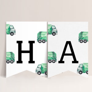 Garbage Truck Birthday Banner - Garbage Truck Birthday Decorations ...