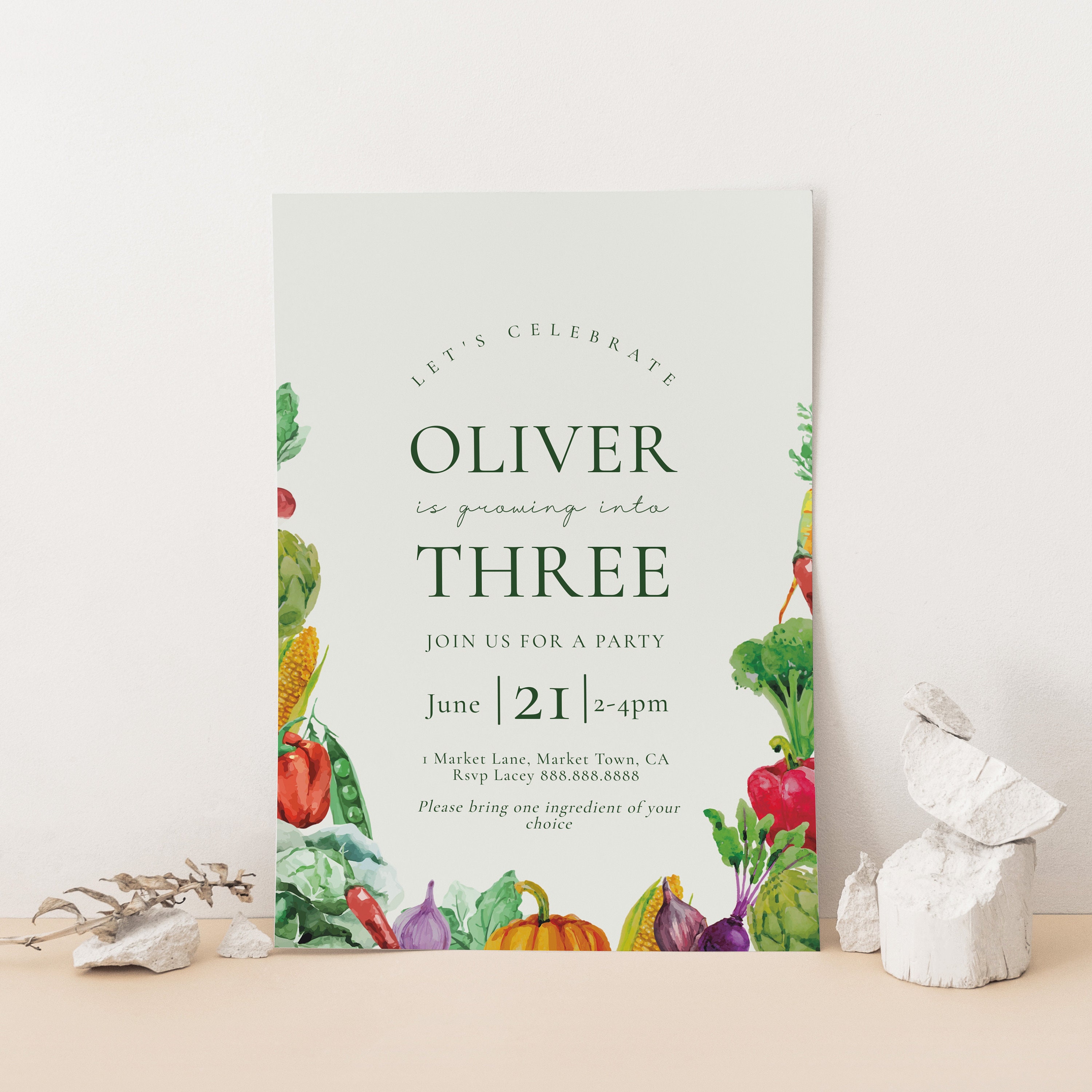 Farmers Market Invitation - Farmers Market Birthday Party Invite ...