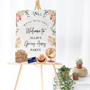 Farewell Party Favor Tag - Going Away Party Decorations, Travel Favor ...