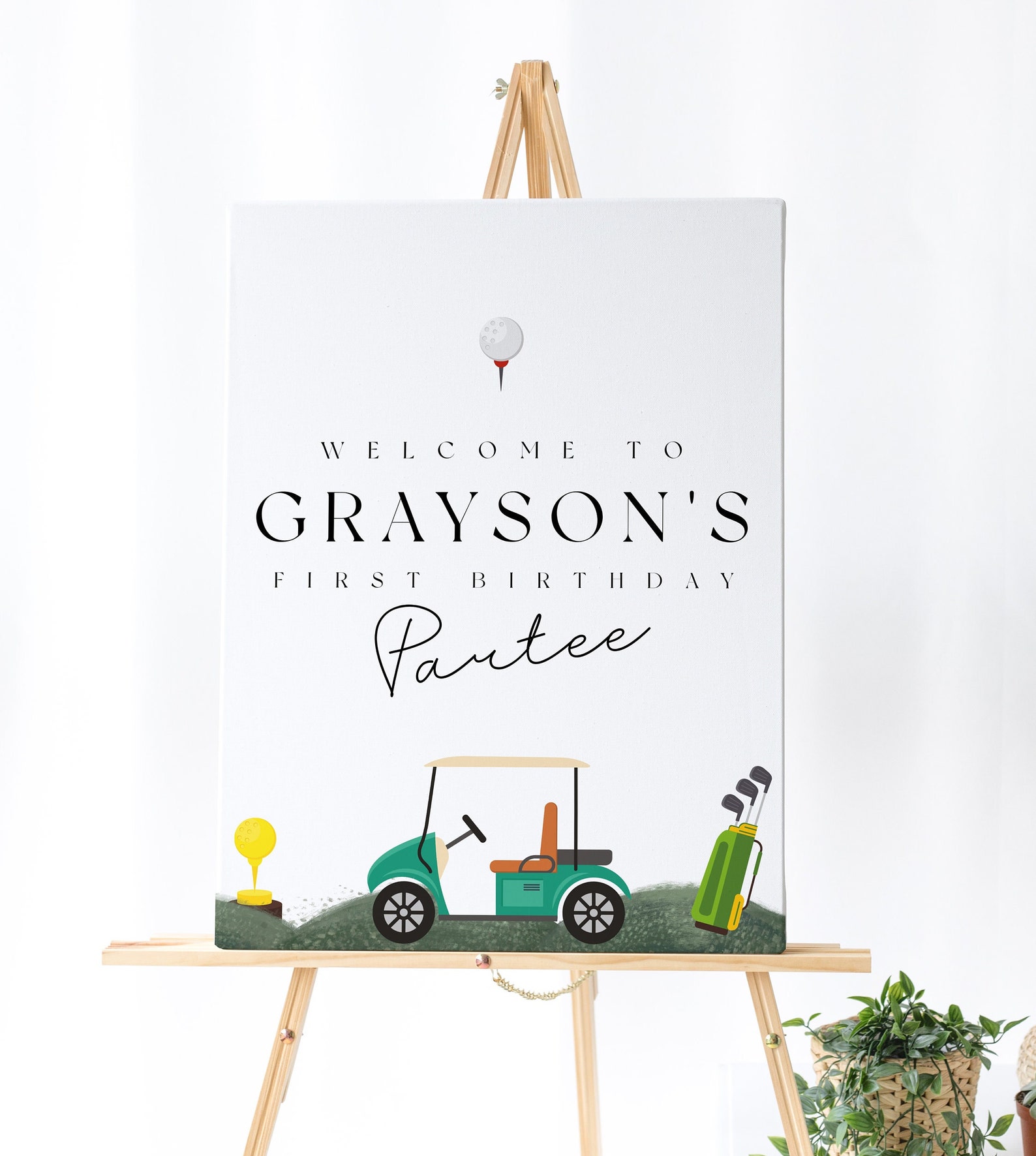 Golf Birthday Welcome Sign golf Party Welcome Sign Golf Kids | Etsy