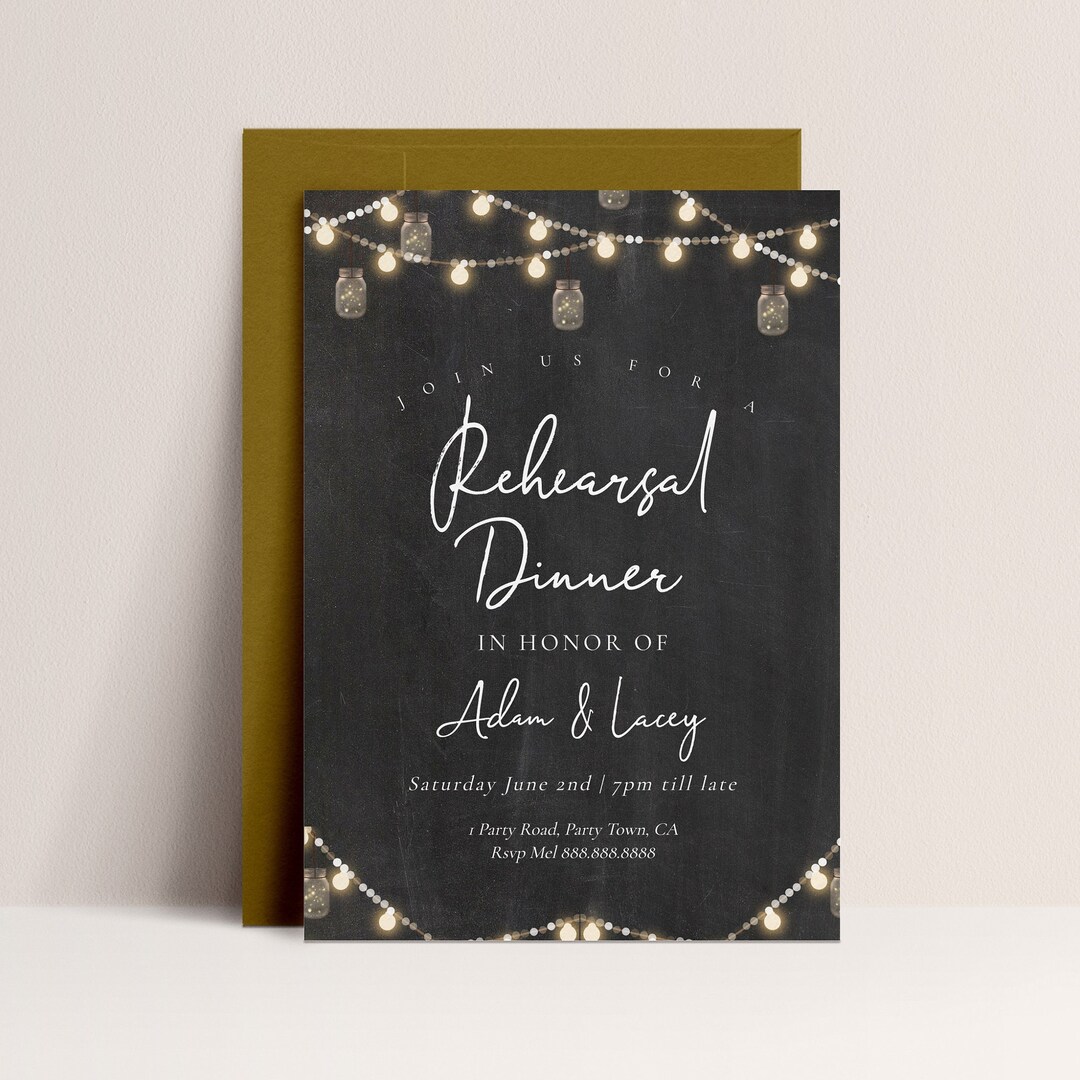 Rustic Rehearsal Dinner Invitation-country Rehearsal Dinner Invite ...
