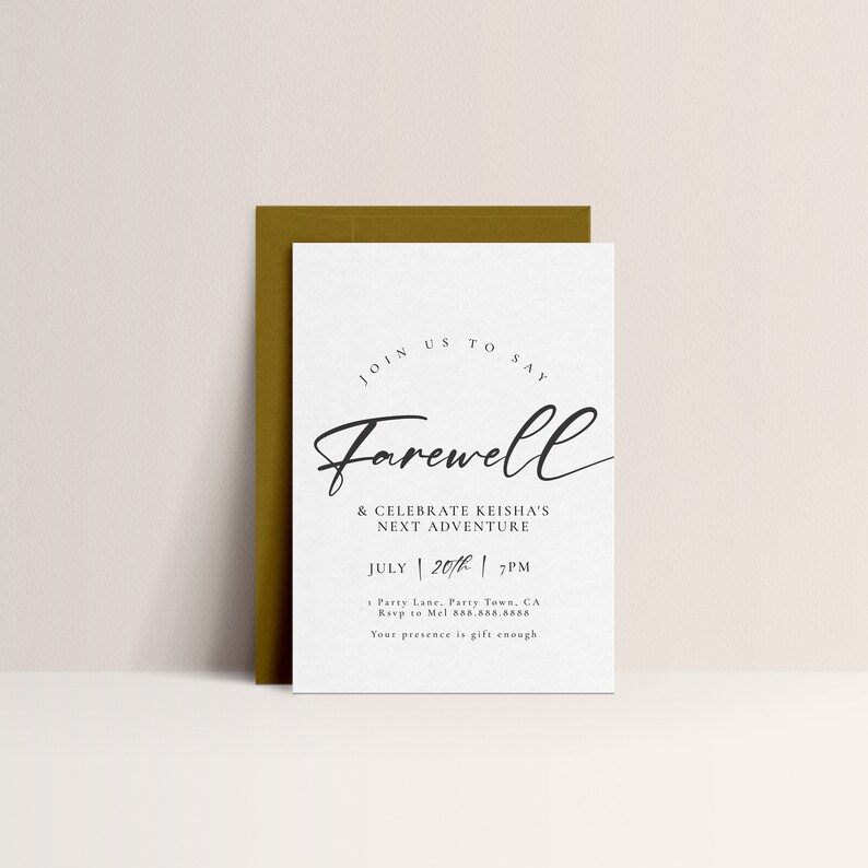 Farewell Party Sign - Going Away Party Decorations, Modern Welcome Sign ...