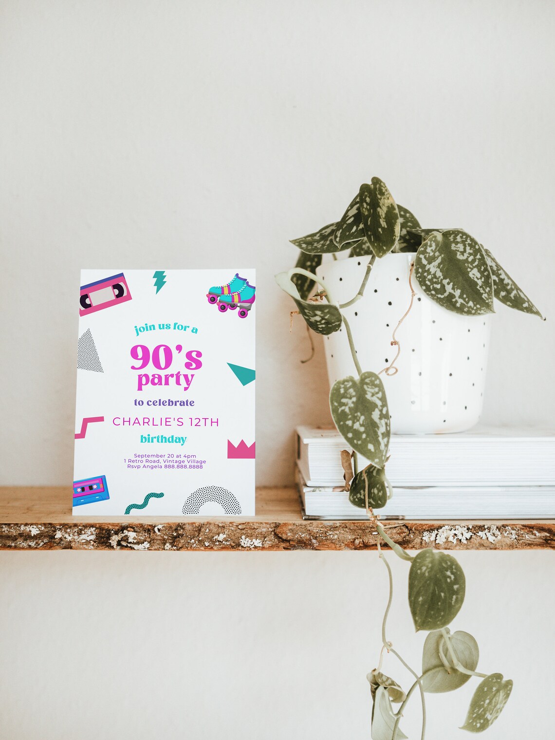 90's Party Invitation - 90s Birthday Invitation, 1990s Party Invite ...