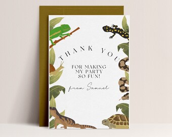 Snake Birthday Thank You - Etsy