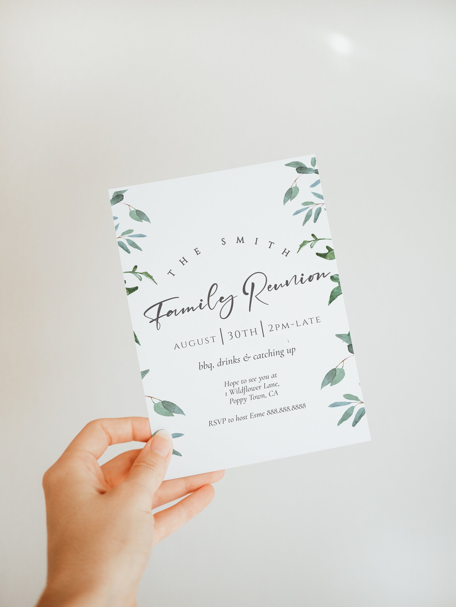 Family Gathering Invitation - Family Party Invitation, Family Reunion ...