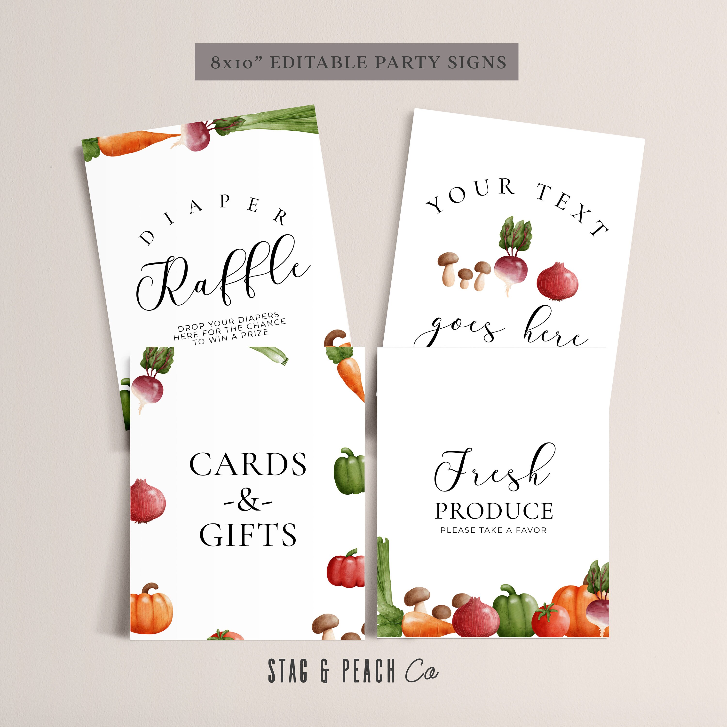 Farmers Market Baby Shower Games - Vegetable Baby Shower, Farmers ...