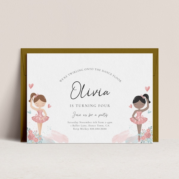 Ballet Party Invitations - Etsy