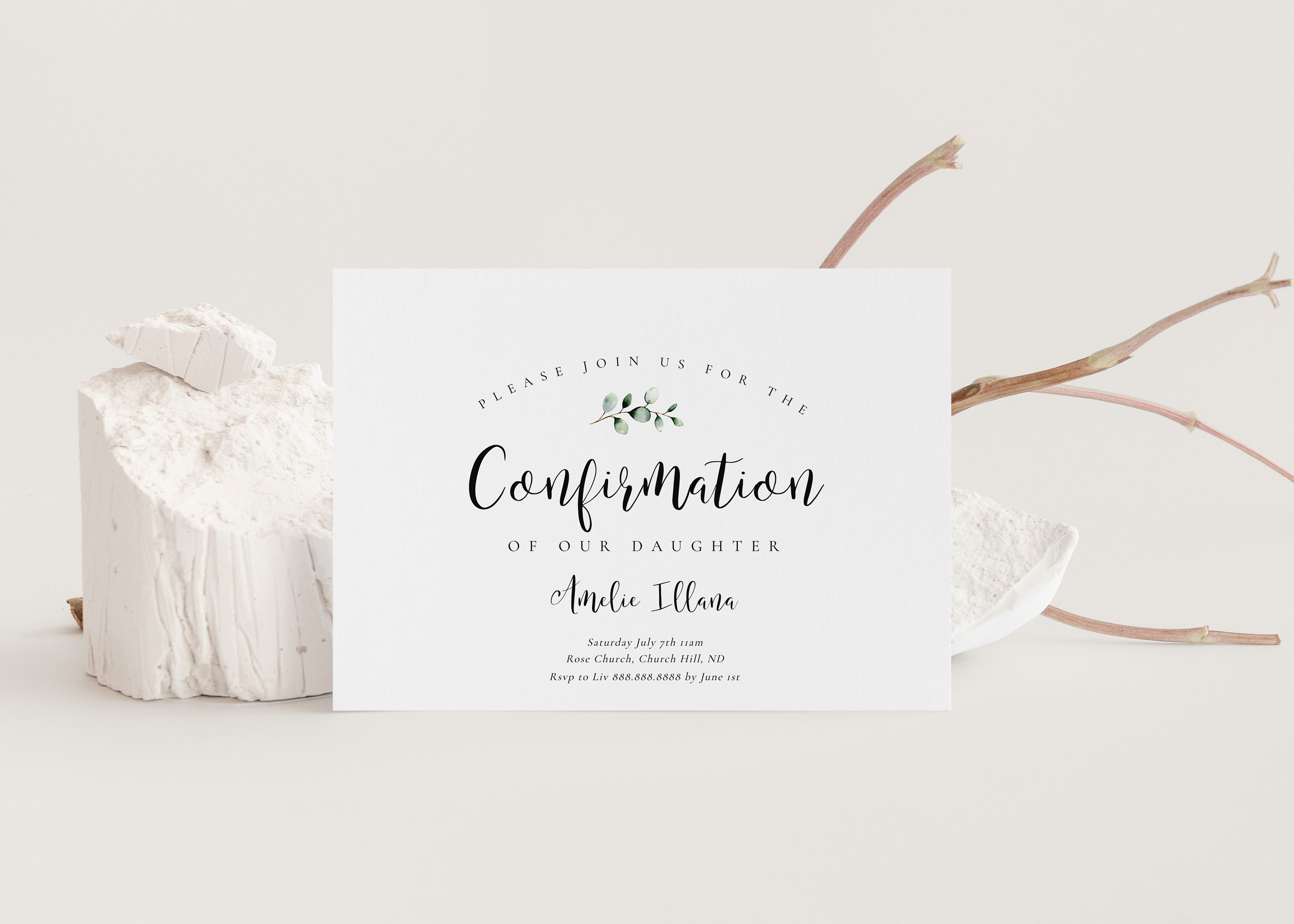 Confirmation Invitation Printable Confirmation Invitation - Etsy