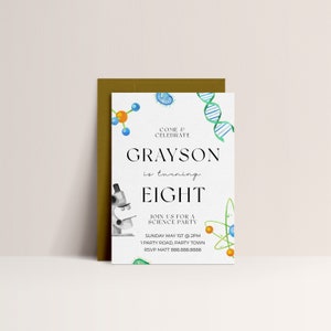 Science Party Decorations Bundle - Science Birthday Party Invite ...