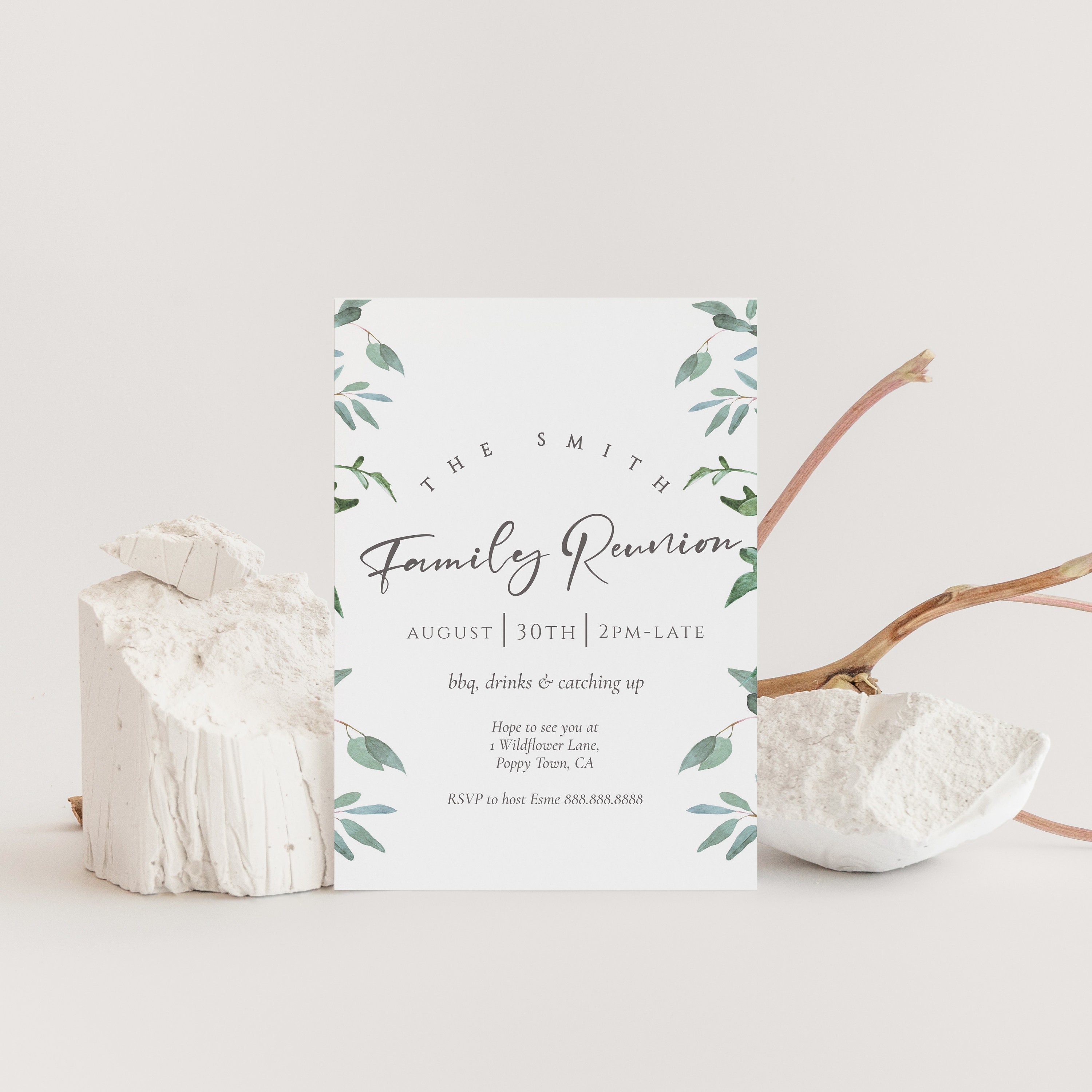Family Gathering Invitation - Family Party Invitation, Family Reunion ...