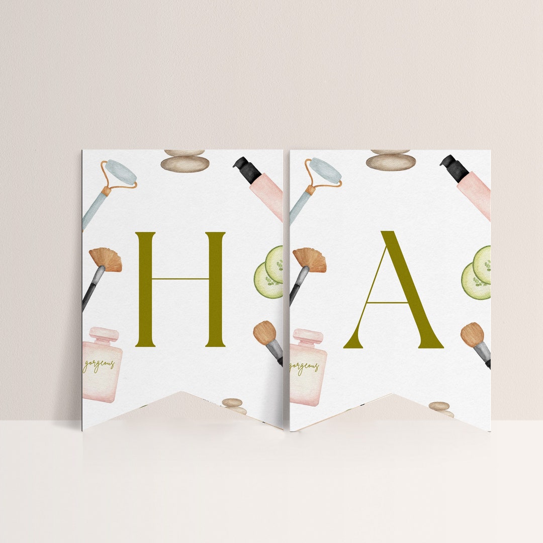 Spa Party Sign - Spa Party Decor, Spa Party Banner, Spa Party Birthday ...