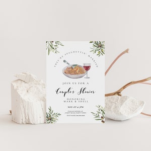 Italian Theme Bridal Shower Invitation -italian Engagement Invite ...