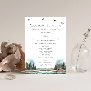 Lake Birthday Invite - Editable Lake Birthday Party Invitation, Lake ...