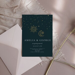 Celestial Menu Star Wedding Theme, Moon Theme Decor, Tarot Card Wedding ...