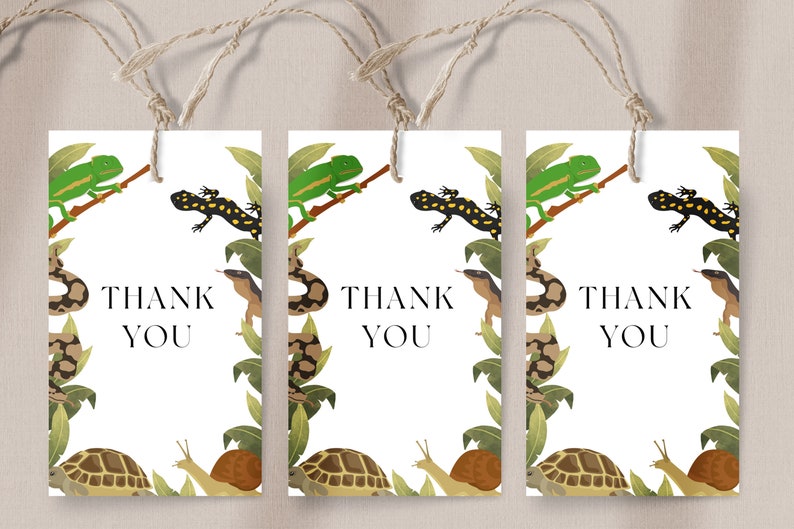 Reptile Favor Tag Editable Reptile Party Favor Tags Lizard - Etsy