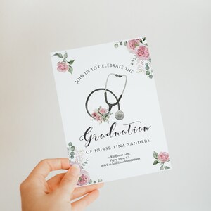 Nursing Graduation Invitation - Nurse Graduation Invite, Registered ...