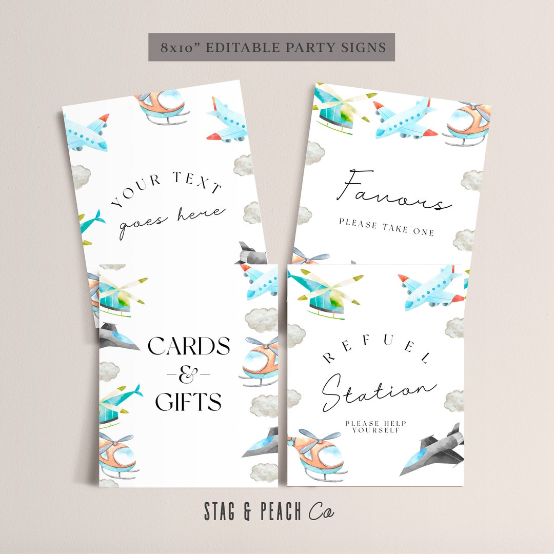 Helicopter & Airplane Party Decor -airplane Party Supplies, Airplane ...