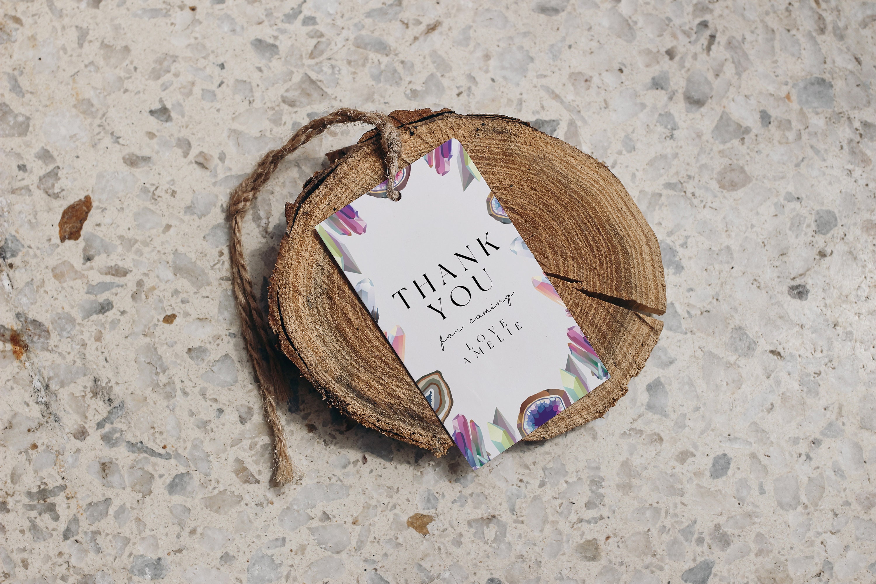 Gem Birthday Favor Tag - Editable Geology Birthday Favours,crystal ...