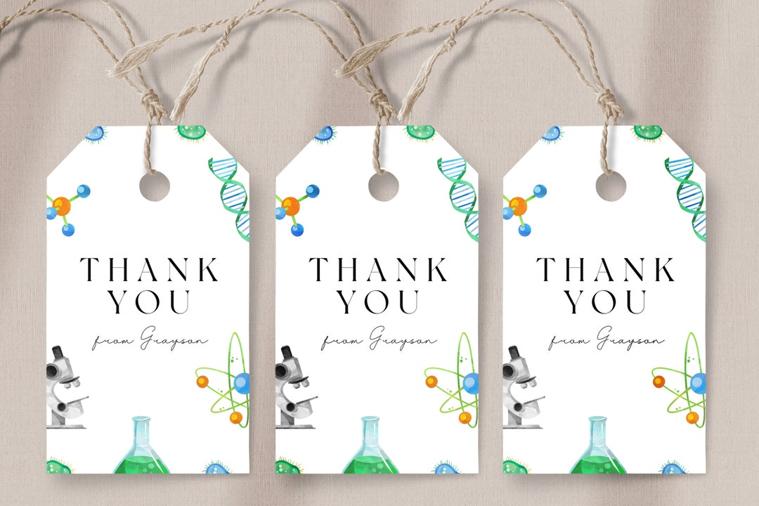 Boys Science Party Favor Tag - Science Birthday for Kids, Science Party ...