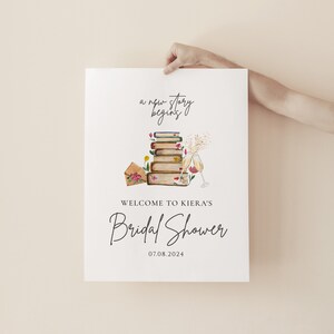 Book Theme Bridal Shower Welcome Sign-library Bridal Shower Decor, Book ...
