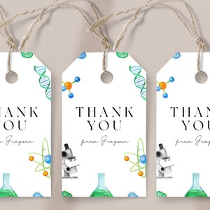 Science Party Thank You Card - Science Birthday Card, Science Party ...