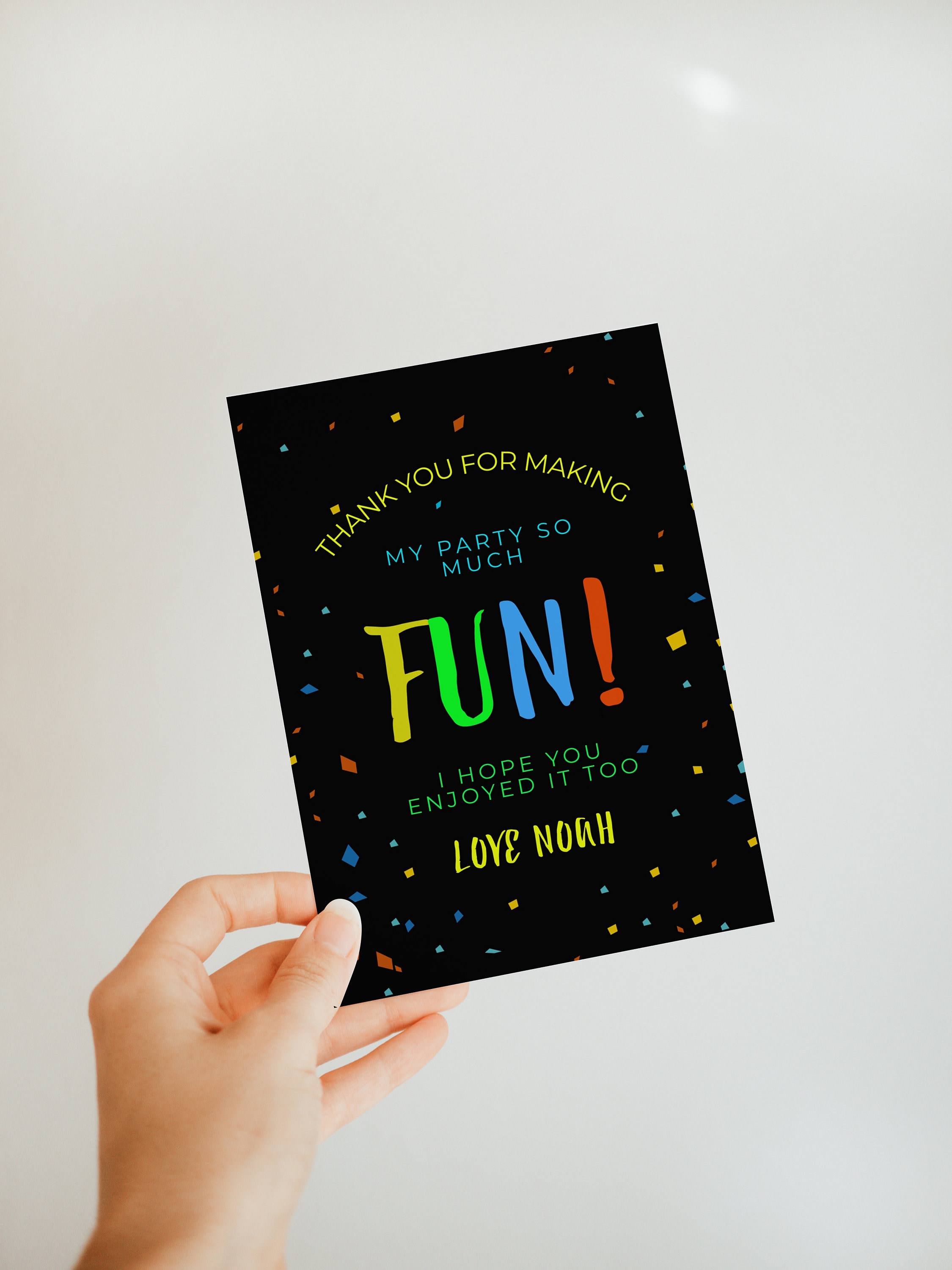 Playground Thank You Card - Play Birthday Party, Park Thank You Note ...