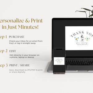 Science Party Thank You Card - Science Birthday Card, Science Party ...