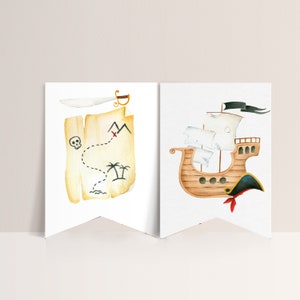 Pirate Birthday Banner - Editable Pirate Birthday Decorations, Pirate ...