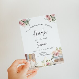 Storybook Birthday Invitation - Book Birthday Invitation, Book Themed ...