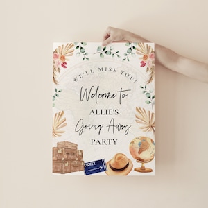 Farewell Party Sign-going Away Party Decorations, Travel Theme Welcome ...