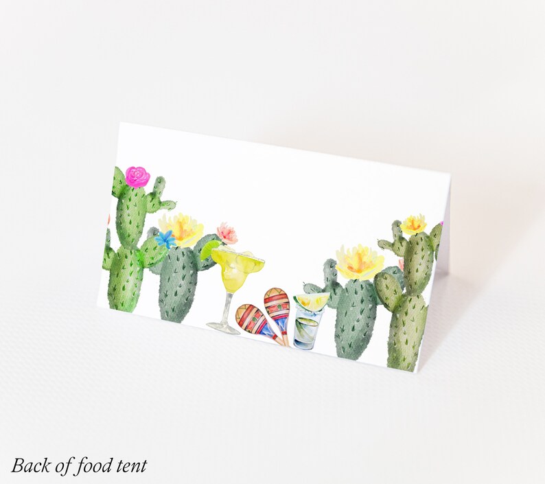 Fiesta Food Label - Fiesta Bridal Shower Decorations, Fiesta ...
