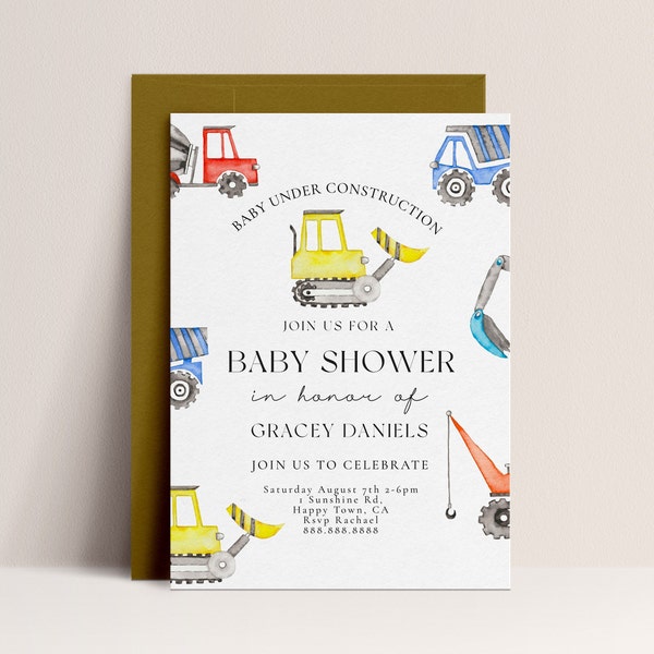 Truck Baby Shower - Etsy
